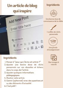 La recette pour écrire un article inspirant pour tes lecteurs